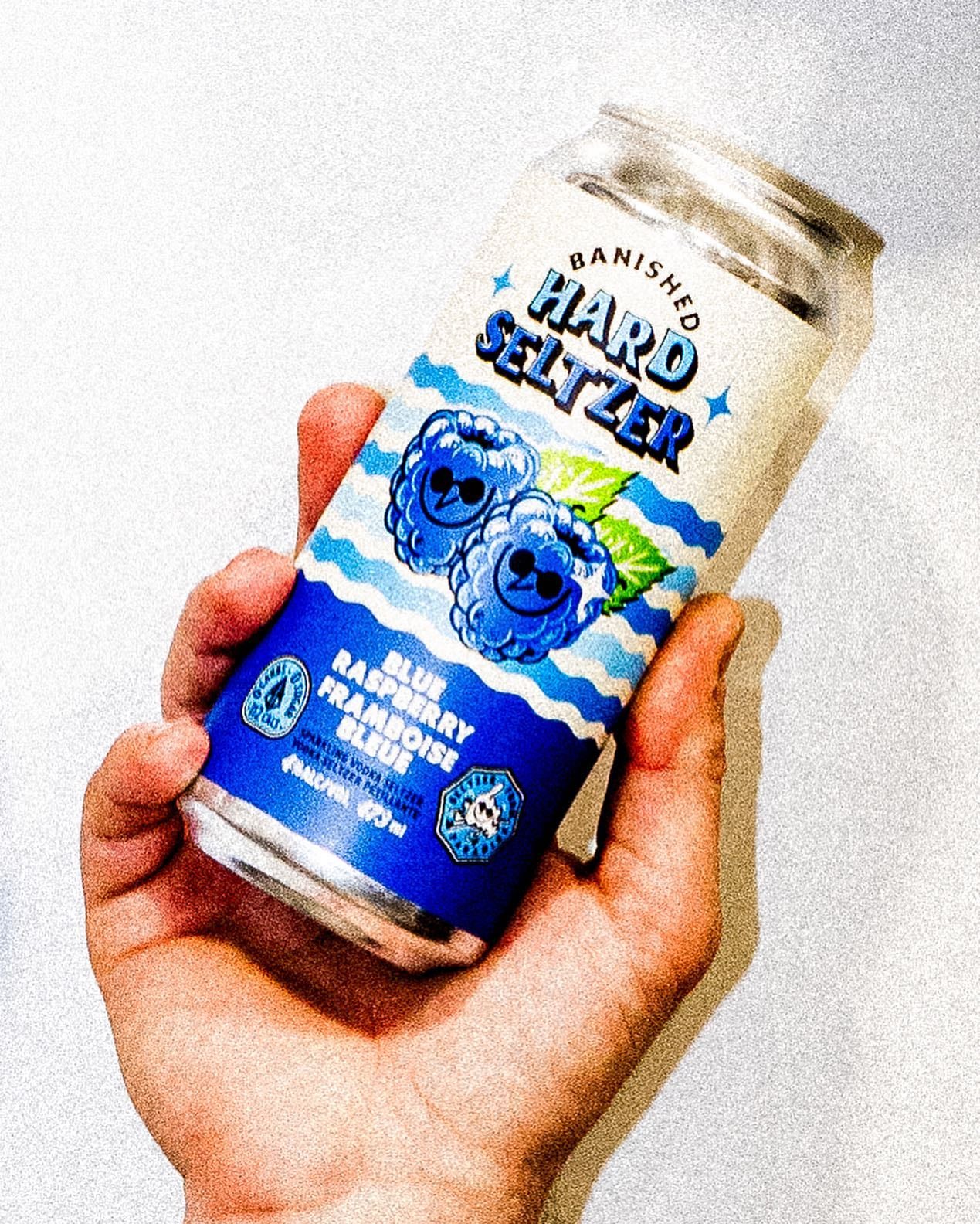 Hard Seltzer Blue Raspberry - 473mL Can | Banished Brewing